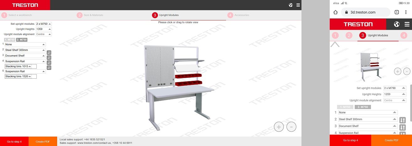 3D Configurator – workspace design | Treston